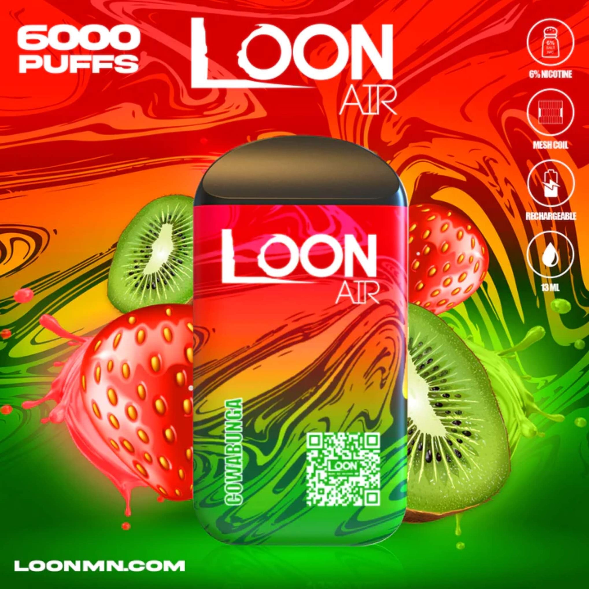 LOON AIR 6000 PUFF DISPOSABLE - 10 COUNT - MN Tax Paid — Dripco Wholesale