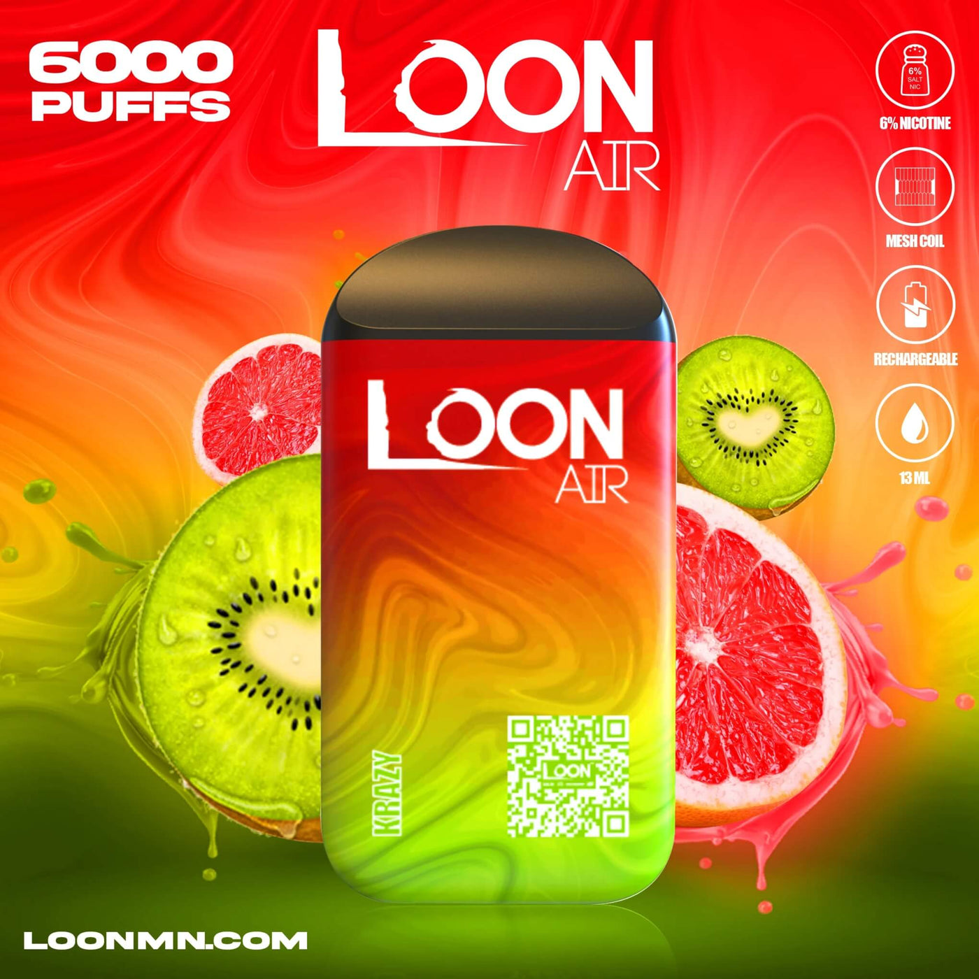 LOON AIR 6000 PUFF DISPOSABLE - 10PK - MN Tax Paid — Dripco Wholesale