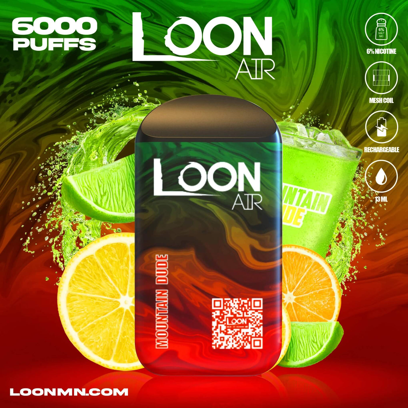 LOON AIR 6000 PUFF DISPOSABLE - 10PK - MN Tax Paid — Dripco Wholesale