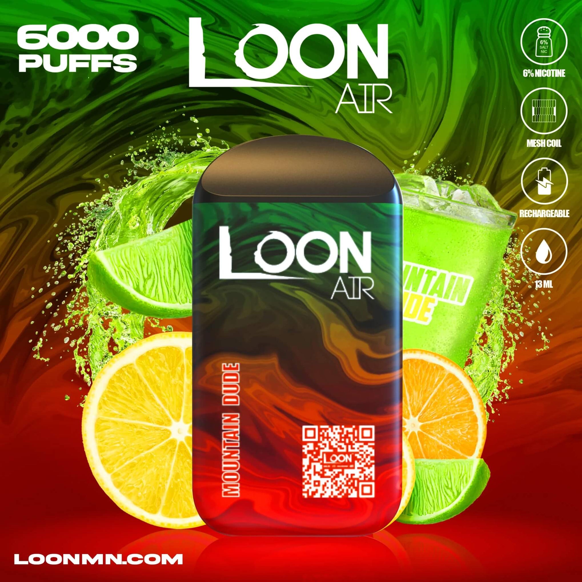 LOON AIR 6000 PUFF DISPOSABLE - 10 COUNT - MN Tax Paid — Dripco Wholesale