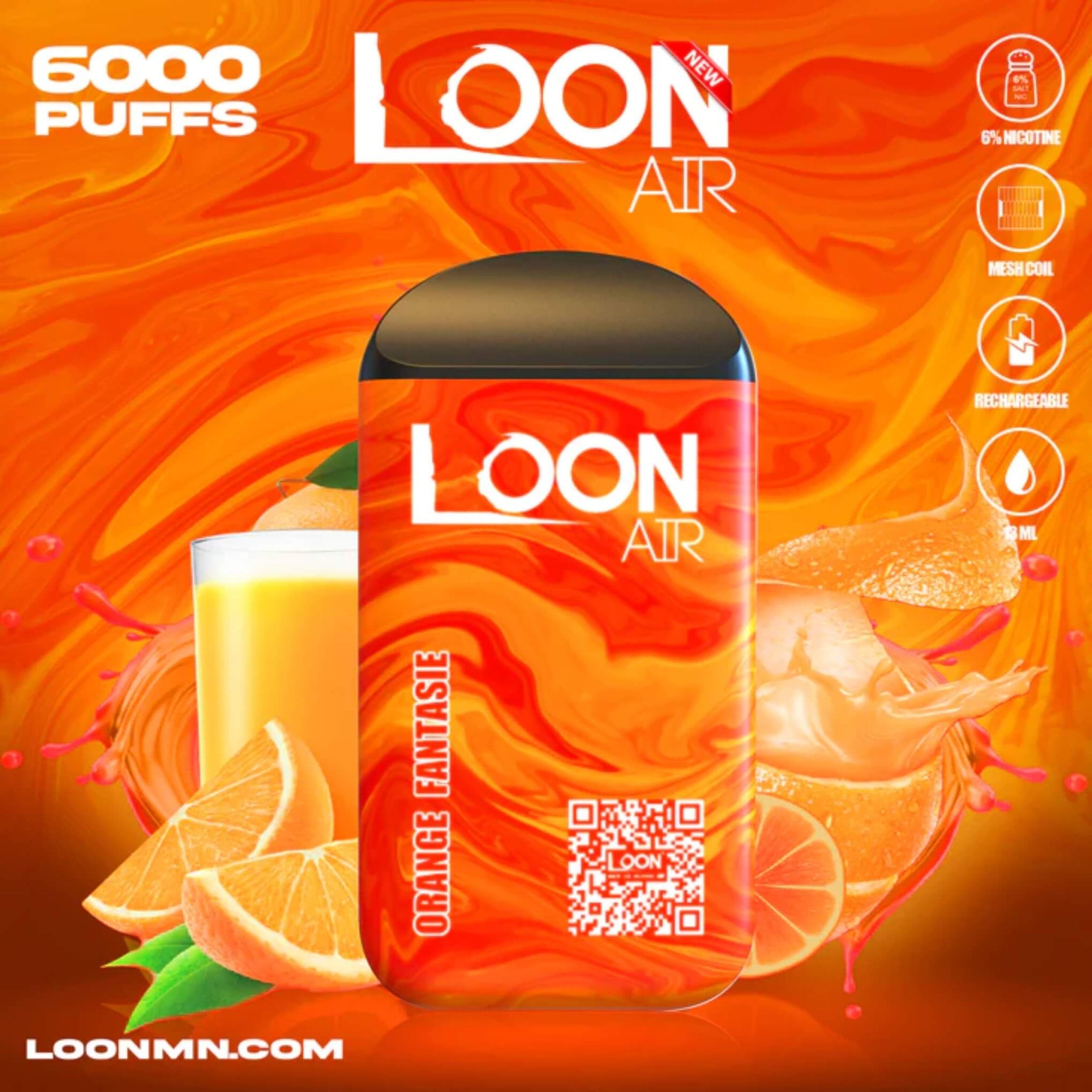 LOON AIR 6000 PUFF DISPOSABLE - 10PK - MN Tax Paid — Dripco Wholesale