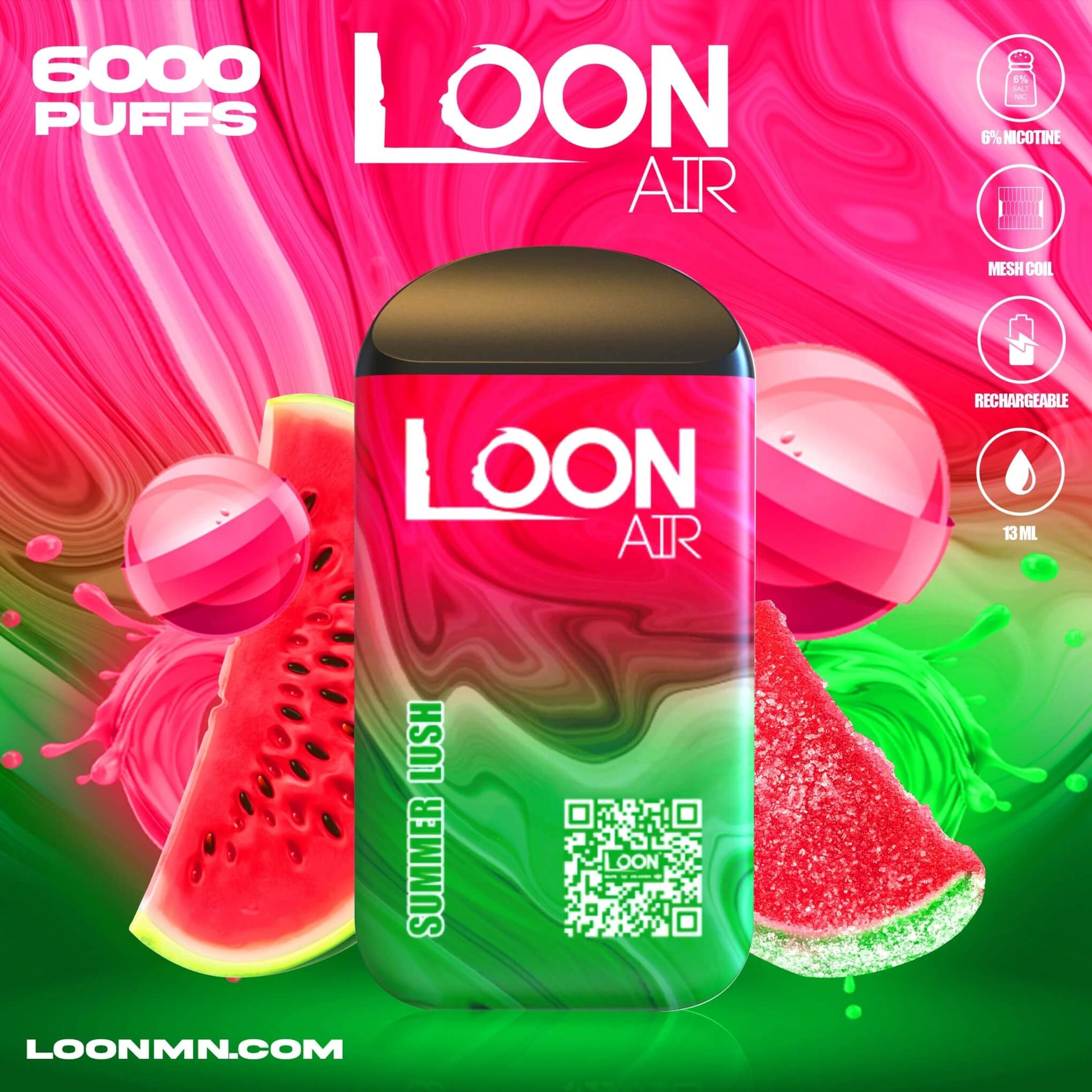 LOON AIR 6000 PUFF DISPOSABLE - 10PK - MN Tax Paid — Dripco Wholesale