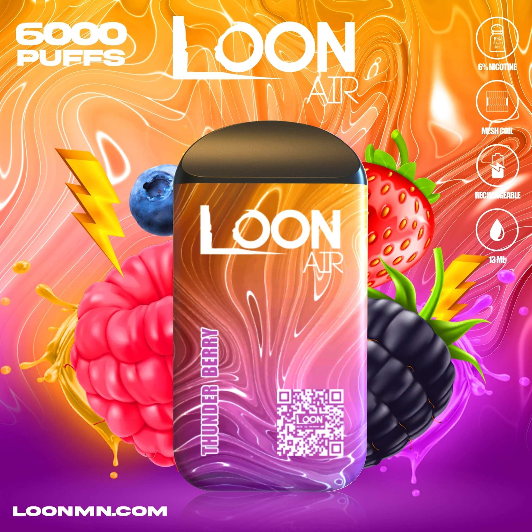 LOON AIR 6000 PUFF DISPOSABLE - 10 COUNT - MN Tax Paid — Dripco Wholesale
