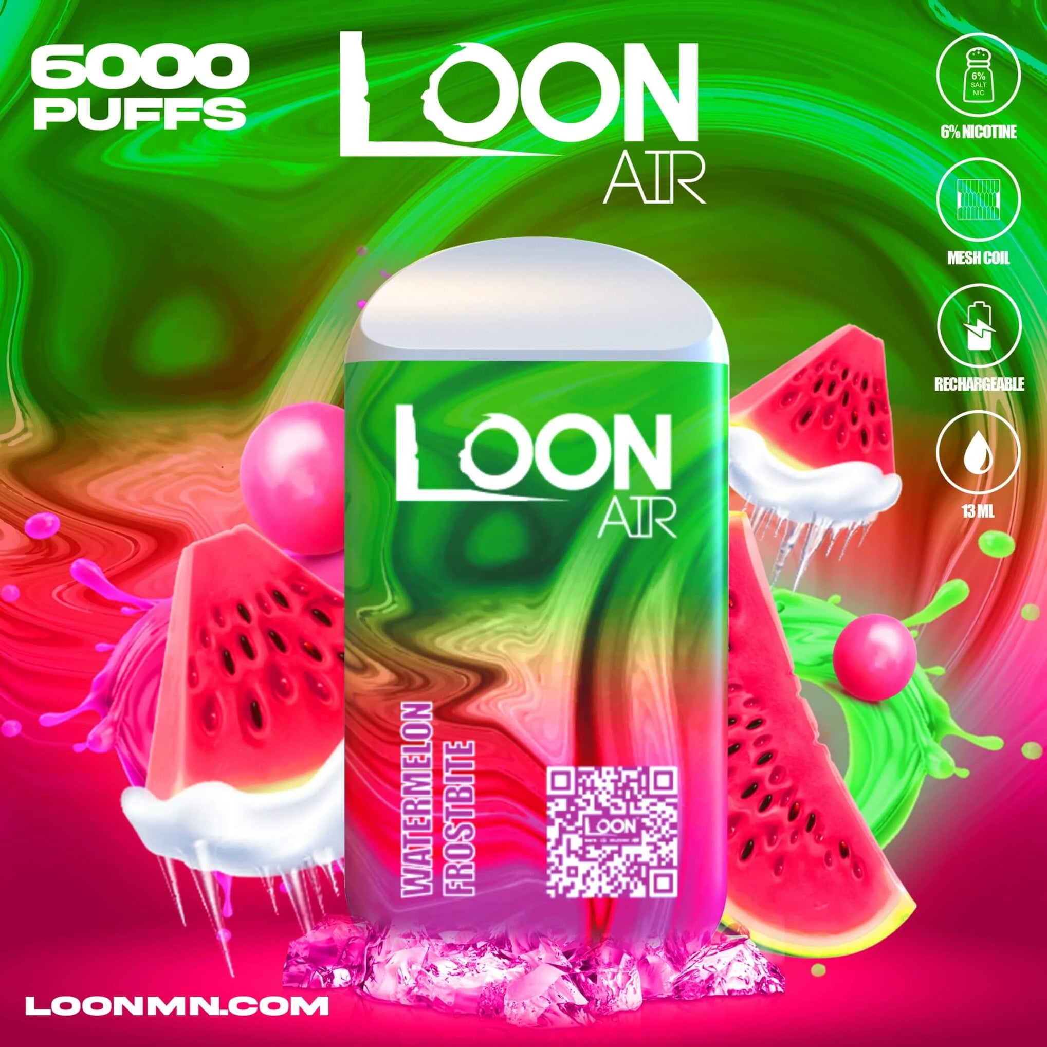 LOON AIR 6000 PUFF DISPOSABLE - 10 COUNT - MN Tax Paid — Dripco Wholesale