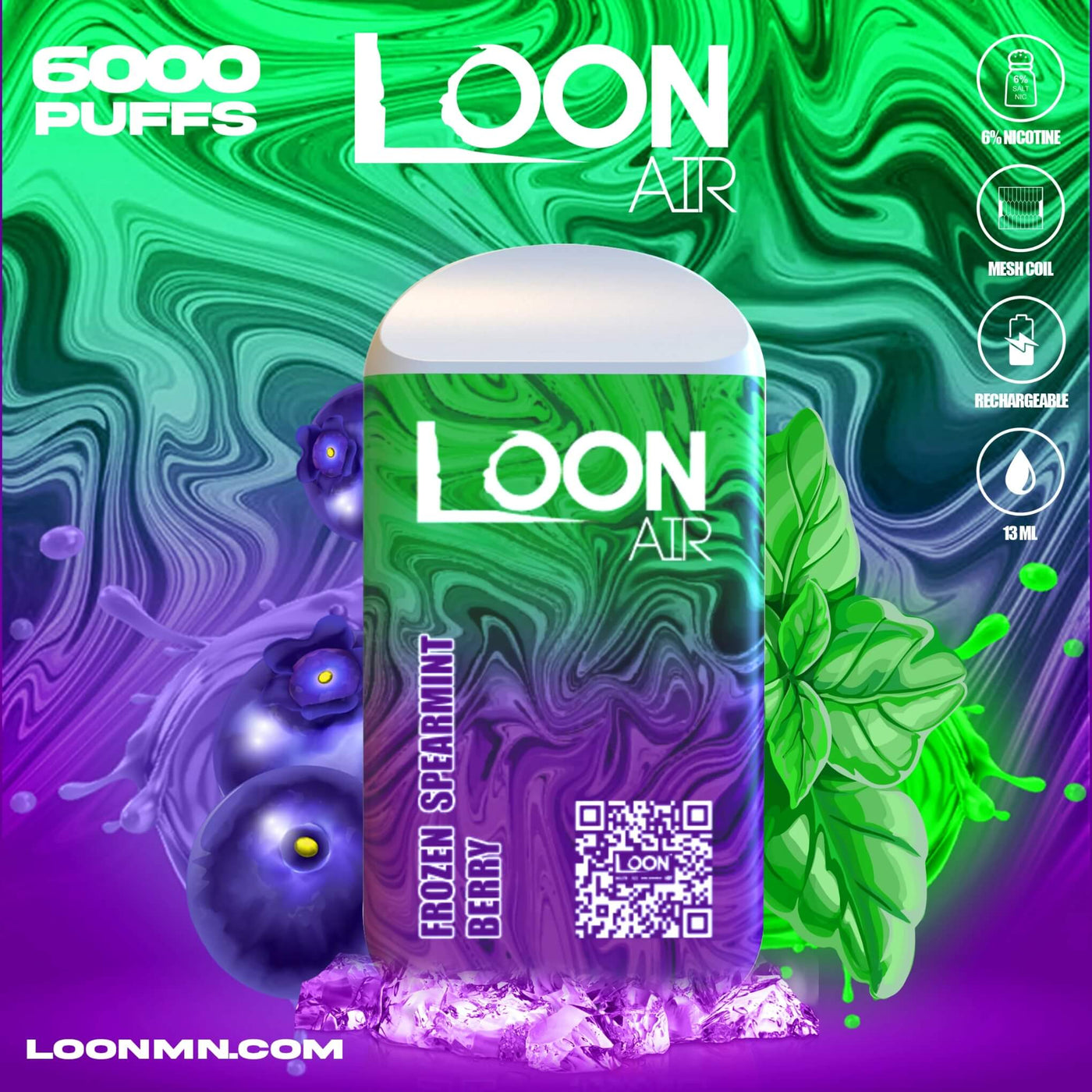 LOON AIR 6000 PUFF DISPOSABLE - 10 COUNT - MN Tax Paid — Dripco Wholesale