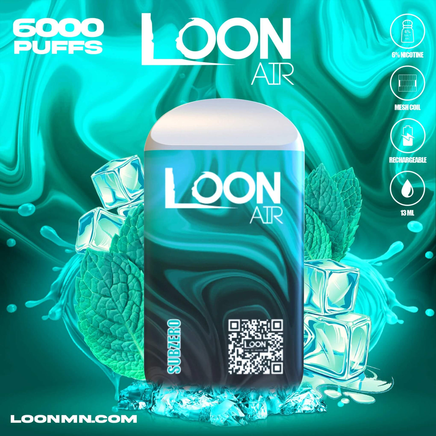 LOON AIR 6000 PUFF DISPOSABLE - 10 COUNT - MN Tax Paid — Dripco Wholesale