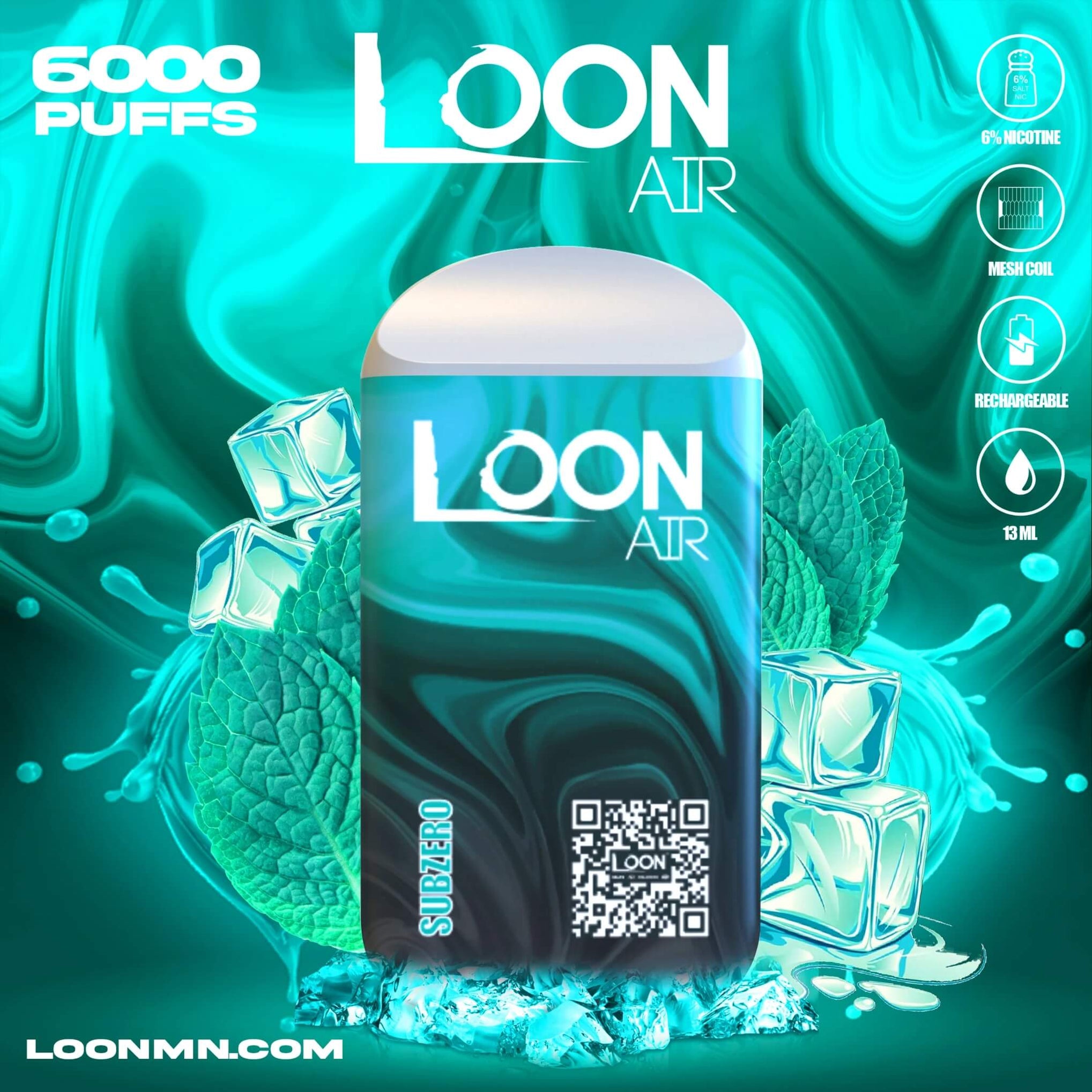 LOON AIR 6000 PUFF DISPOSABLE - 10 COUNT - MN Tax Paid — Dripco Wholesale